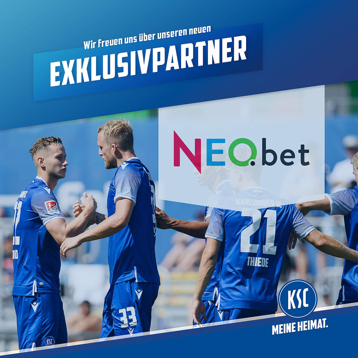 NEO.bet ist neuer Exklusivpartner des KSC: KSC - MEINE HEIMAT.