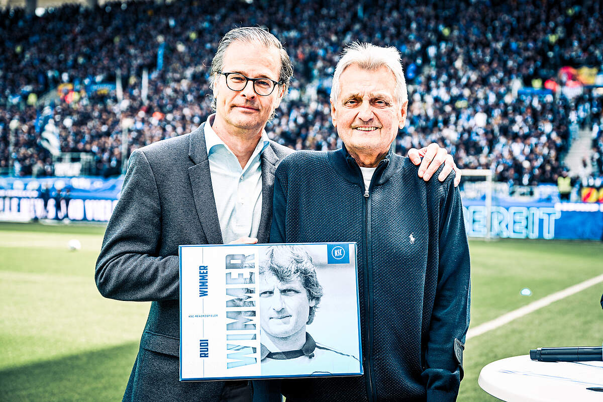Ehrung für Rekordspieler Rudi Wimmer: KSC - MEINE HEIMAT.