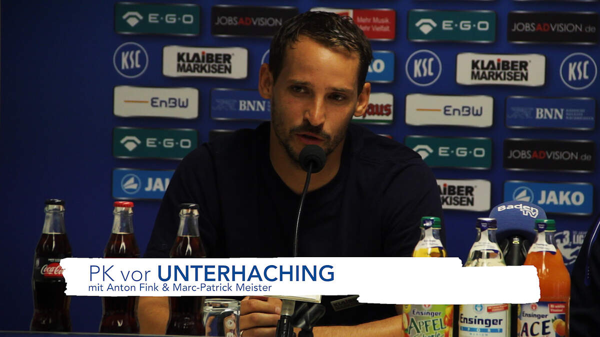 Pressekonferenz vor Unterhaching mit Anton Fink & Marc-Patrick Meister ...