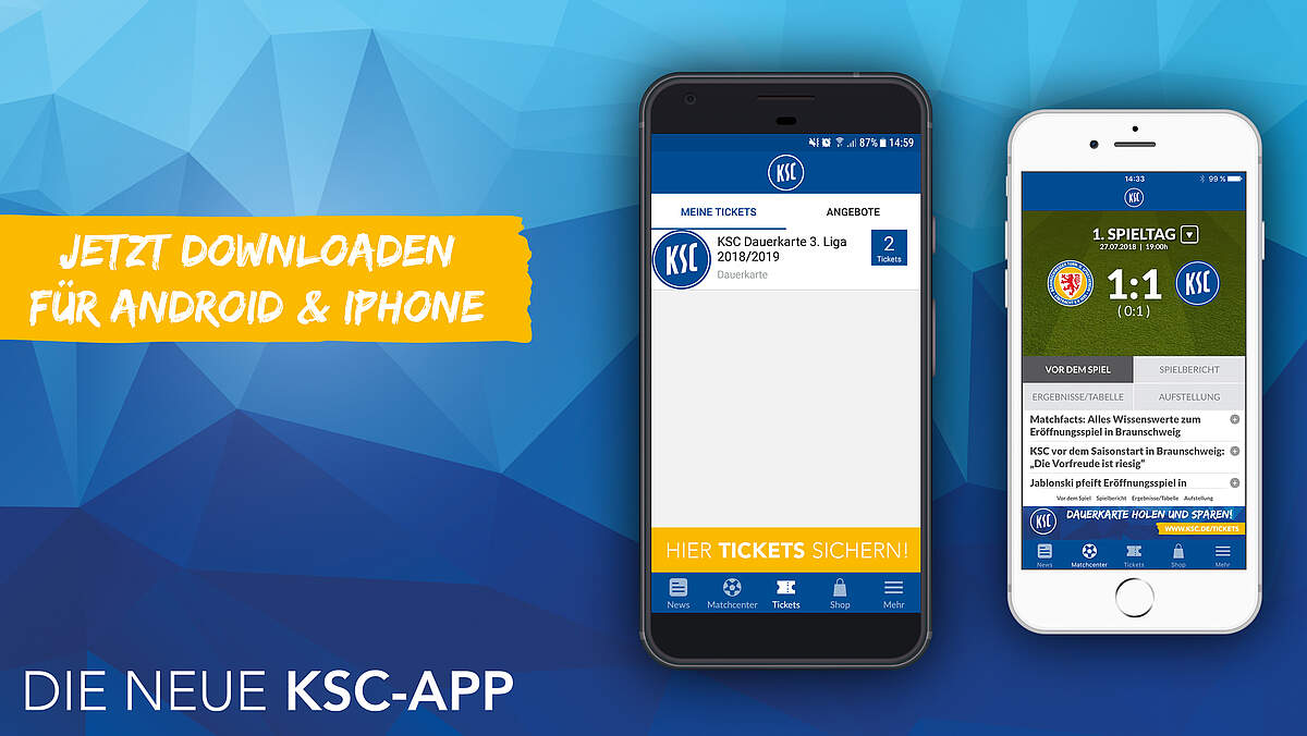 Neue KSC-App verfügbar / Alte App läuft aus: KSC - MEINE HEIMAT.