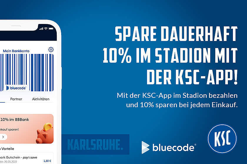 Spare dauerhaft 10% im Stadion mit der KSC-App!: KSC - MEINE HEIMAT.